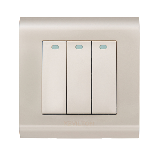 3 Gang 2 way Switch Kevilton Modular Ch - elecshop.lk
