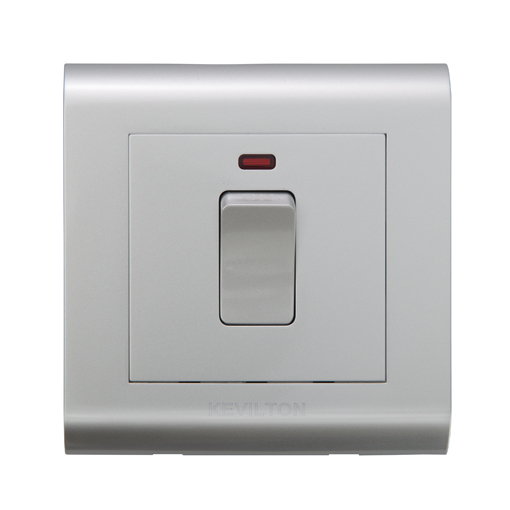 20A Double pole W/N Switch Kevilton Modular Platinum - elecshop.lk