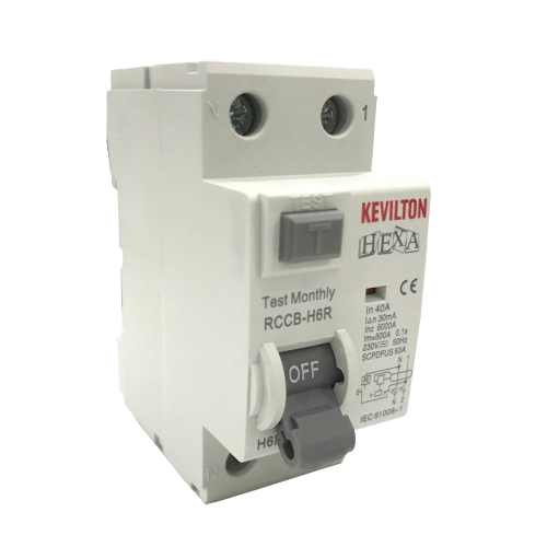40A 30mA 2Pole RCCB (Hexa) Kevilton - elecshop.lk