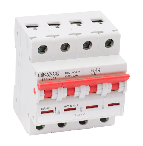 4 Pole, 100A Isolator (10kA) Orange Main Switch - elecshop.lk