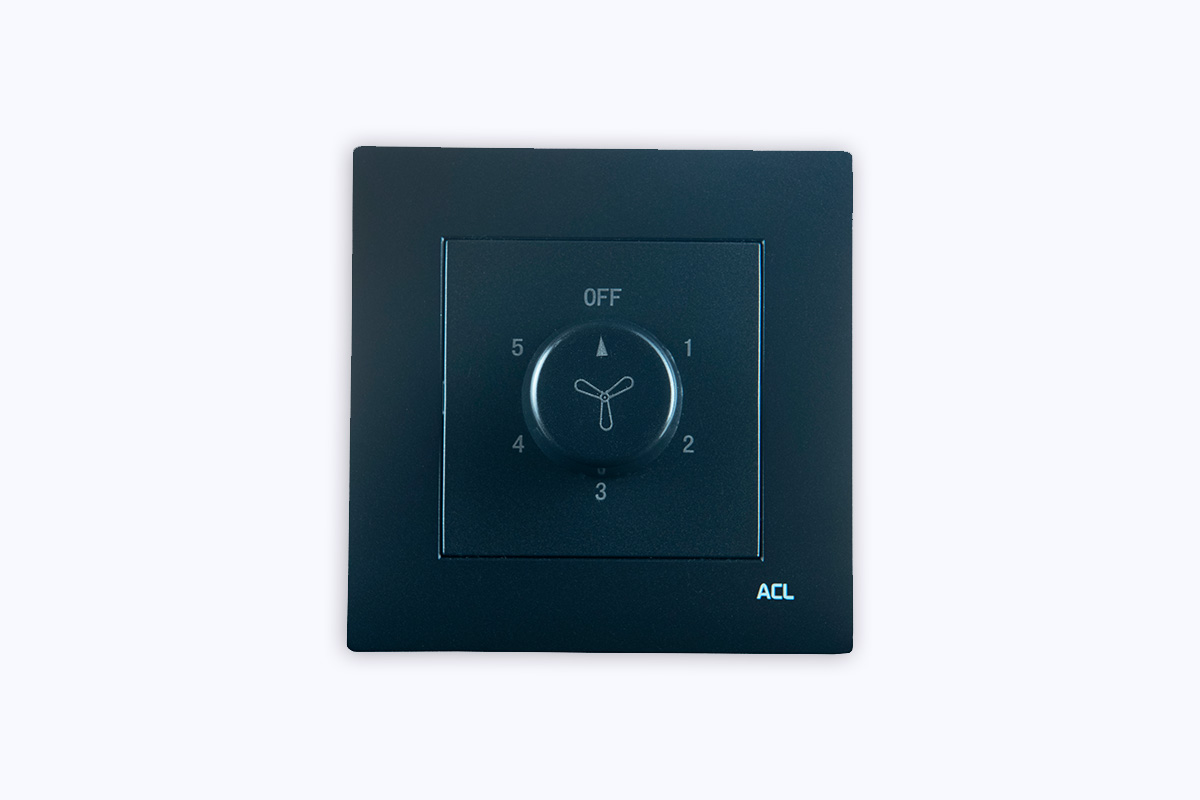 5 Step Fan Speed Controller - ACL Grey - elecshop.lk