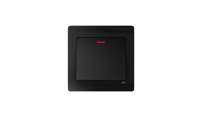 20A Double Pole Switch - ACL Black Matt - elecshop.lk