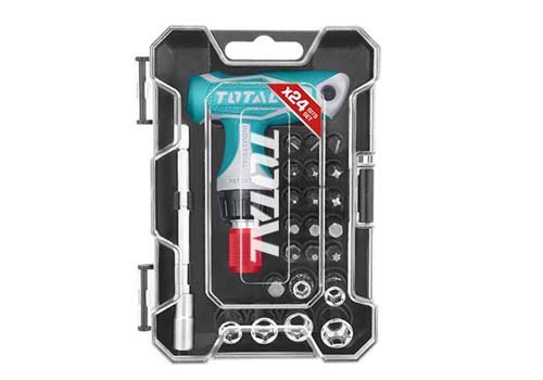 TOTAL 24Pcs T-handle Wrench Screwdriver Set (TACSD30186)