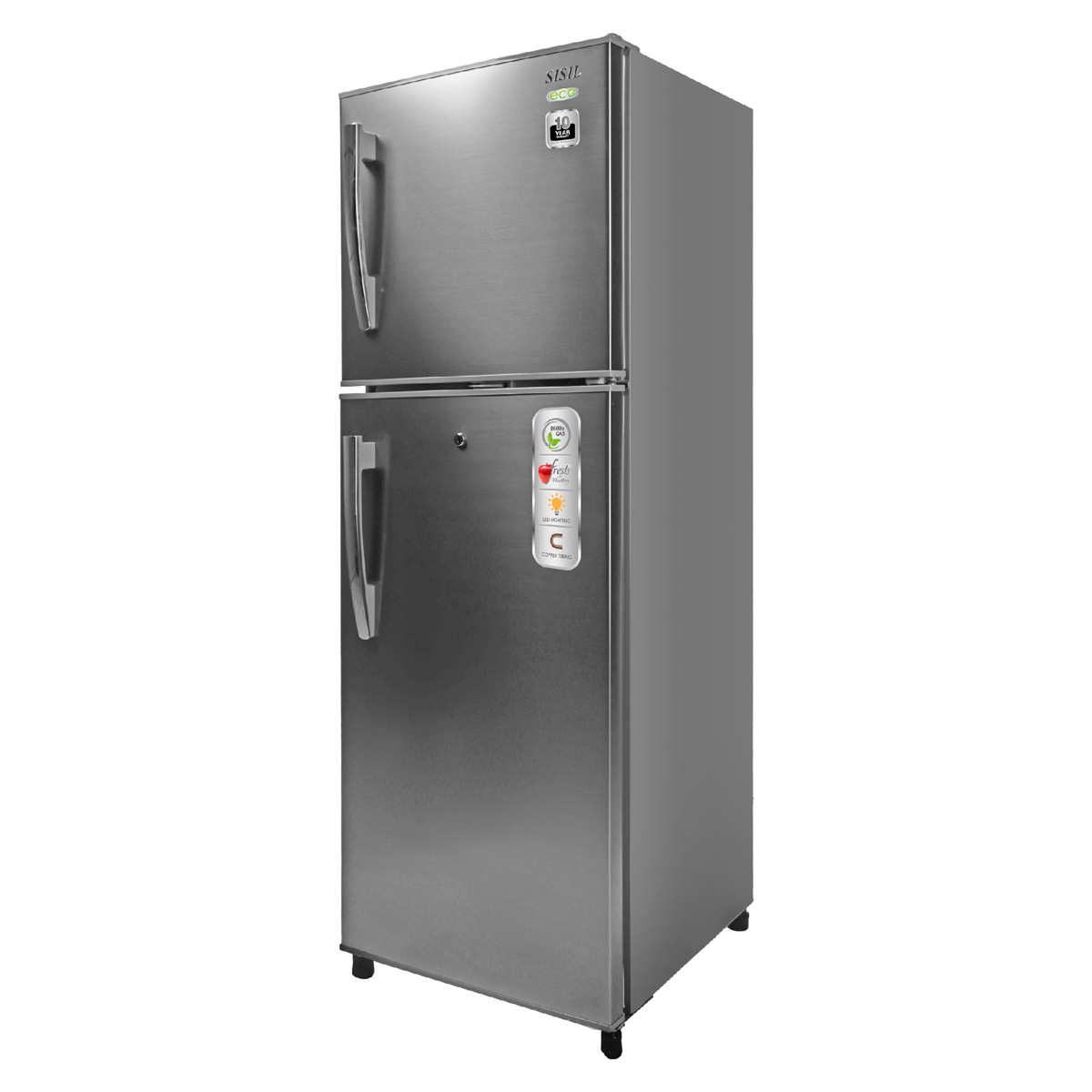 Sisil ECO Refrigerator - 2 Doors, 227L (Silver) (SL-ECO251NF-SV ...