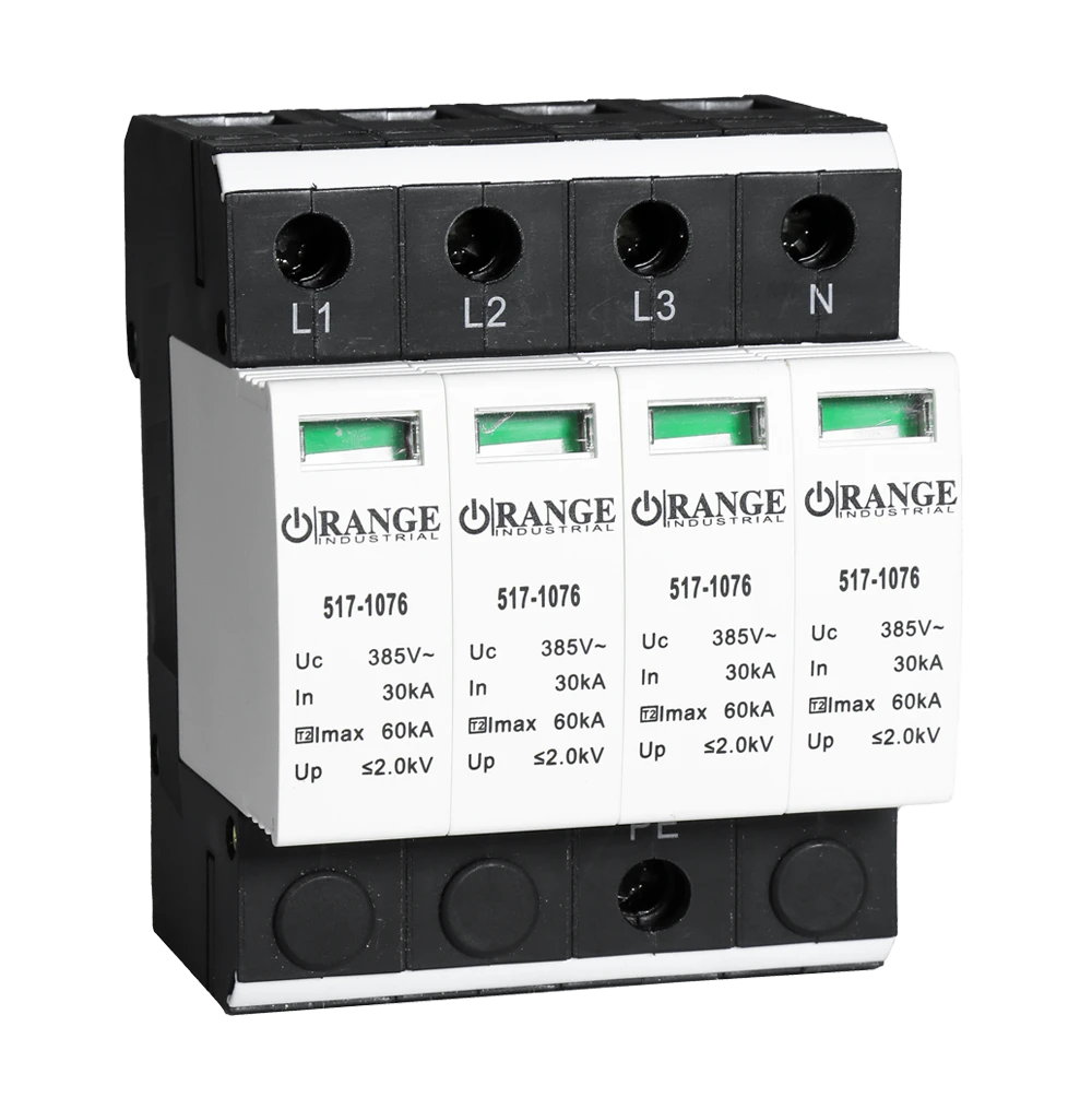 SPD ORANGE 4 Pole(3p+N) T2 SPD In30KA Imax 60KA Uc385V Up2.0Kv ...