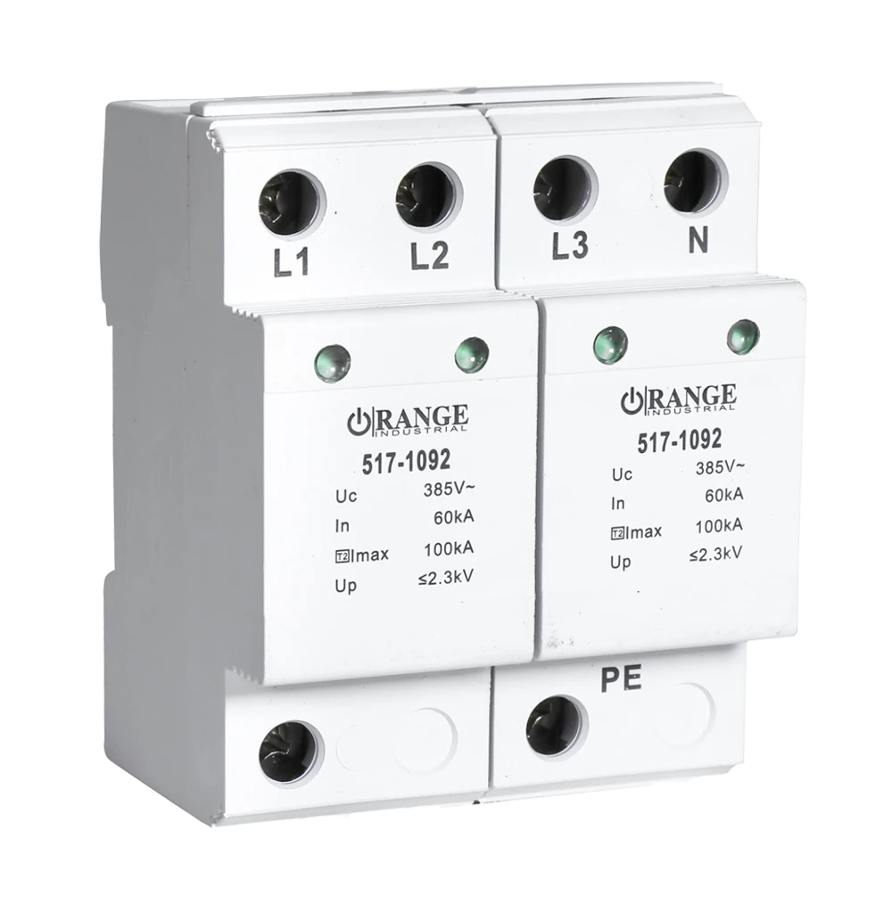 SPD ORANGE 4 Pole (3P+N )T2 SPD In60KA Imax 100KA Uc385V Up2.3KV ...
