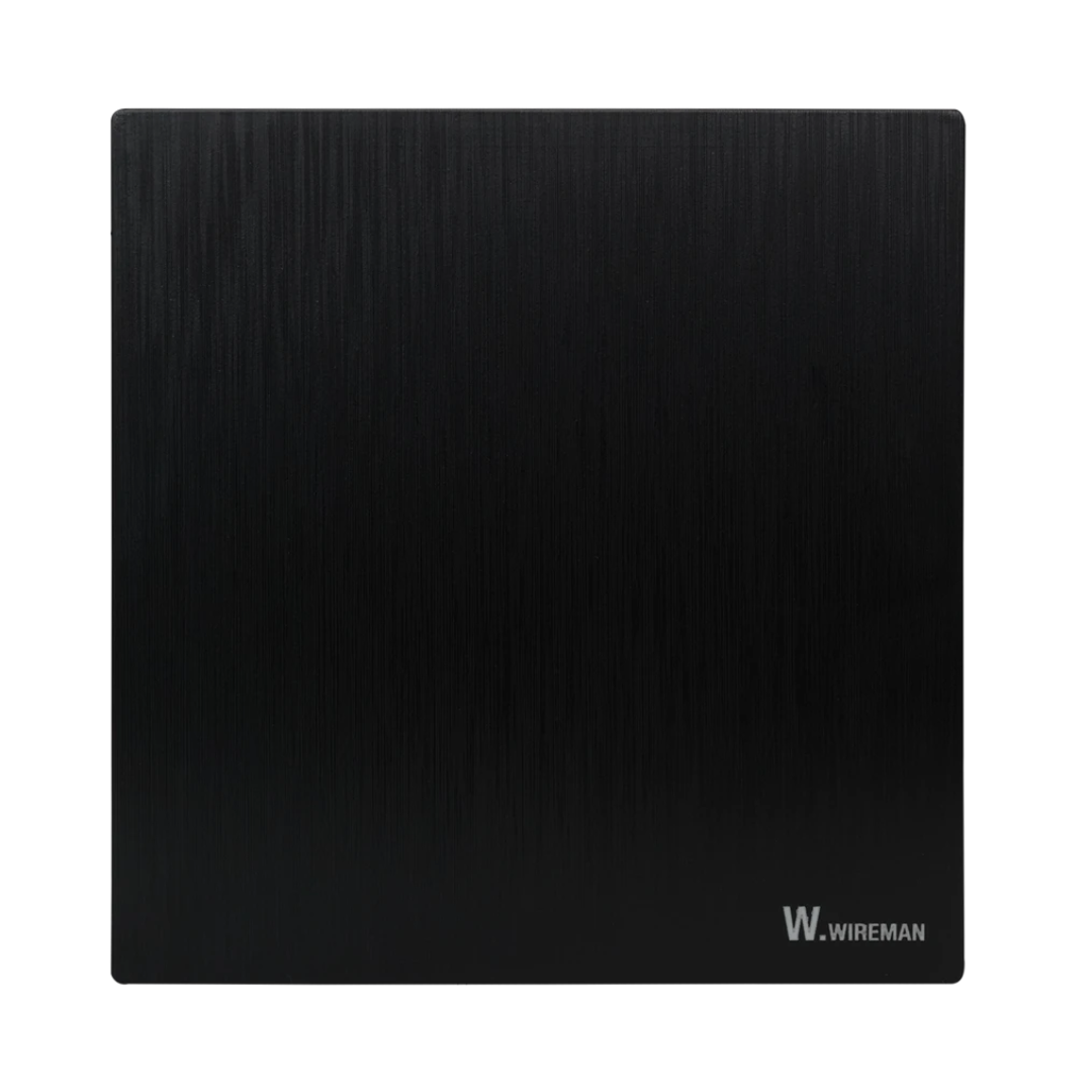 Wireman Infinity Black Blank Plate with Removable Plug - elecshop.lk