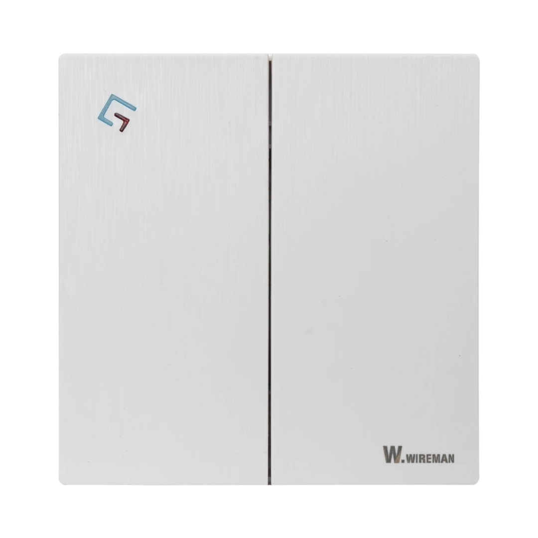 Wireman Infinity White 2 Gang 1 Way Switch - elecshop.lk