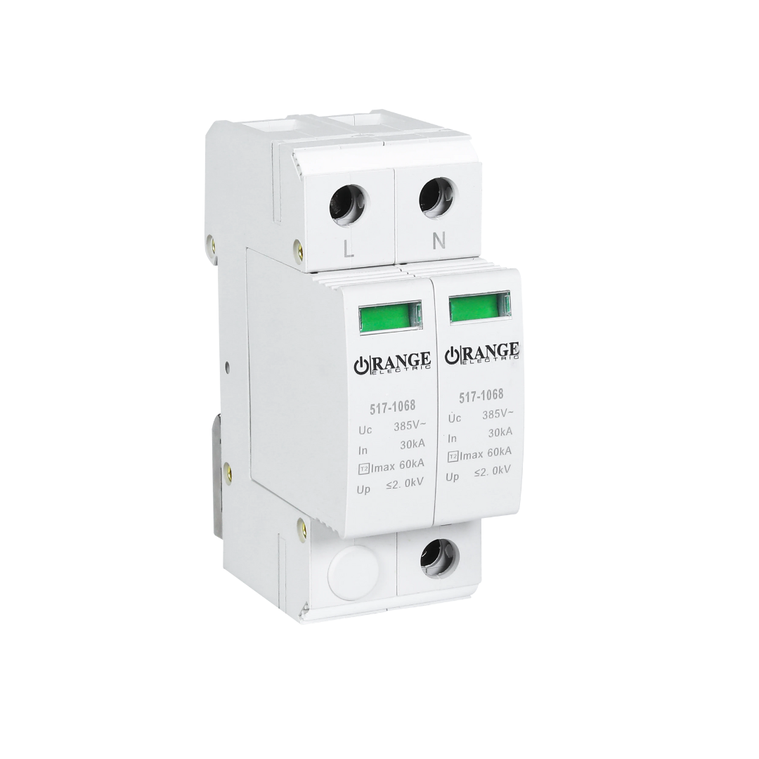 SPD ORANGE 2 Pole (1P+N) T2 SPD In30KA Imax 60KA Uc385V Up2.0KV ...