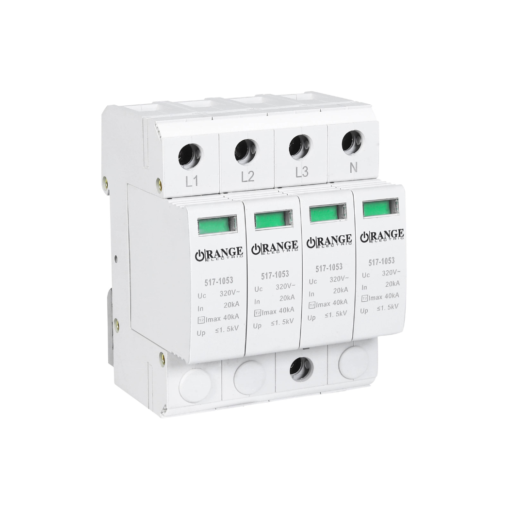 SPD ORANGE 4 Pole (3P+N) T2 SPD In20KA Imax 40KA Uc320V Up1.5KV ...