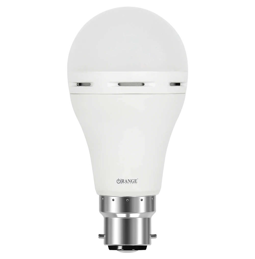 ORANGE LED Emergency Light Bulb 9W Rechargeble