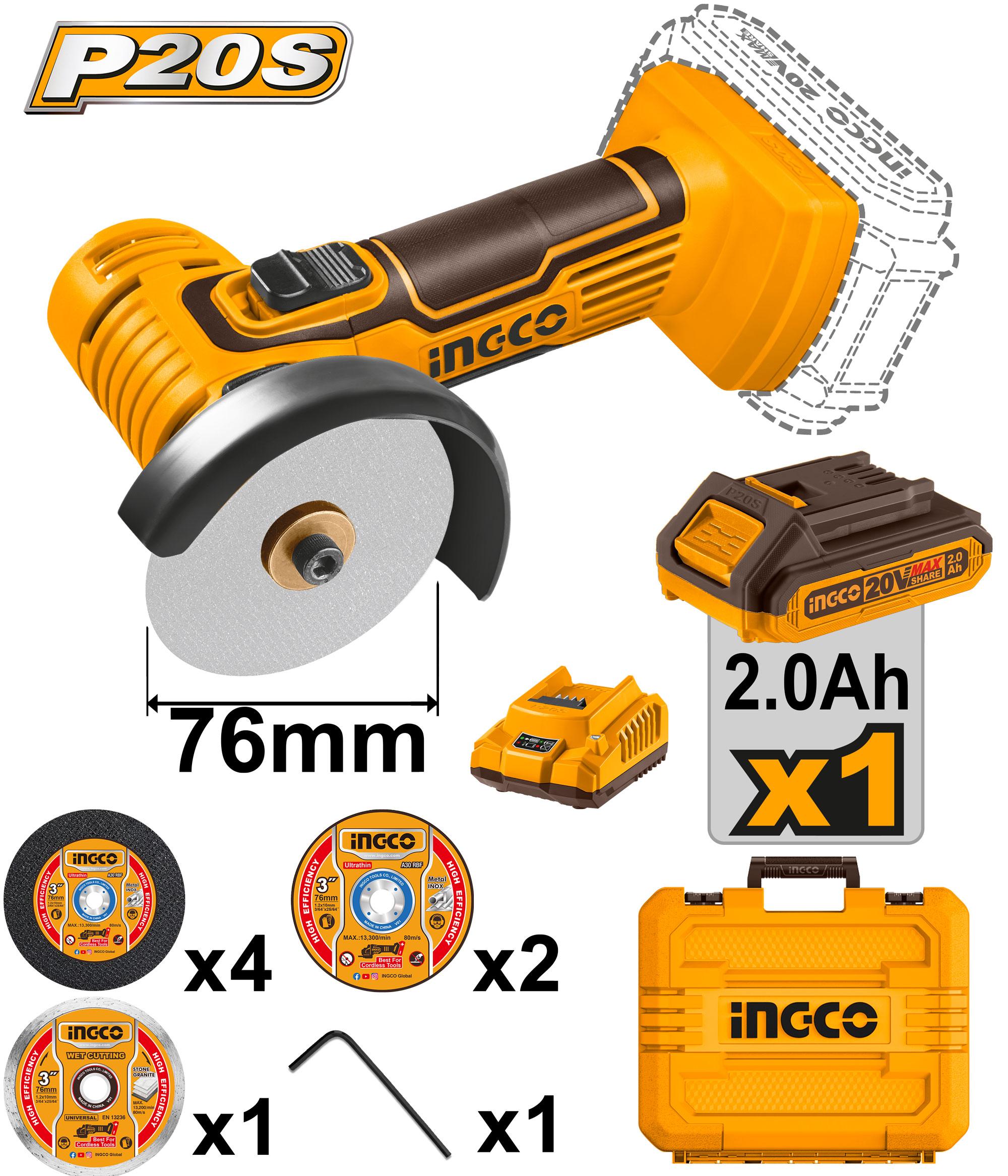 Ingco Cordless Mini Cut-Off Tool (CAGLI76012)